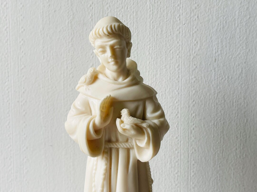 Vintage St. Francis Resin Statue L Ton I Italy - Etsy