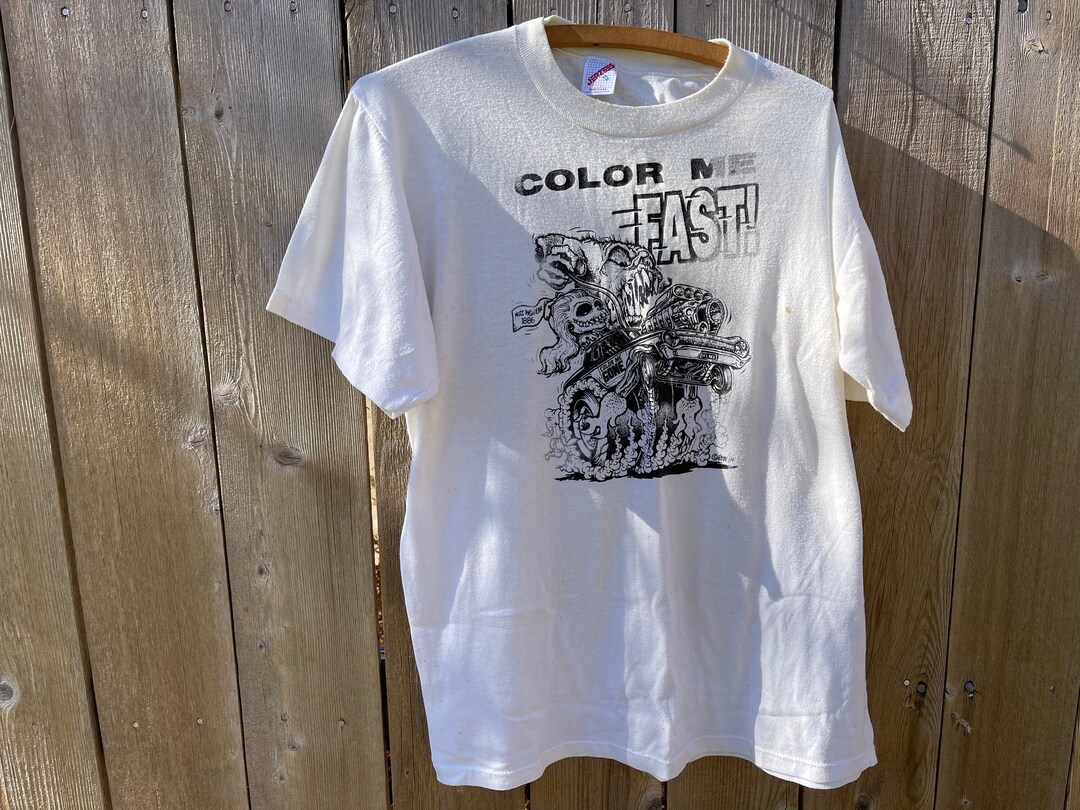 Vintage 1980s Ed Roth T-shirt Adult XL 1984 Color Me Fast - Etsy