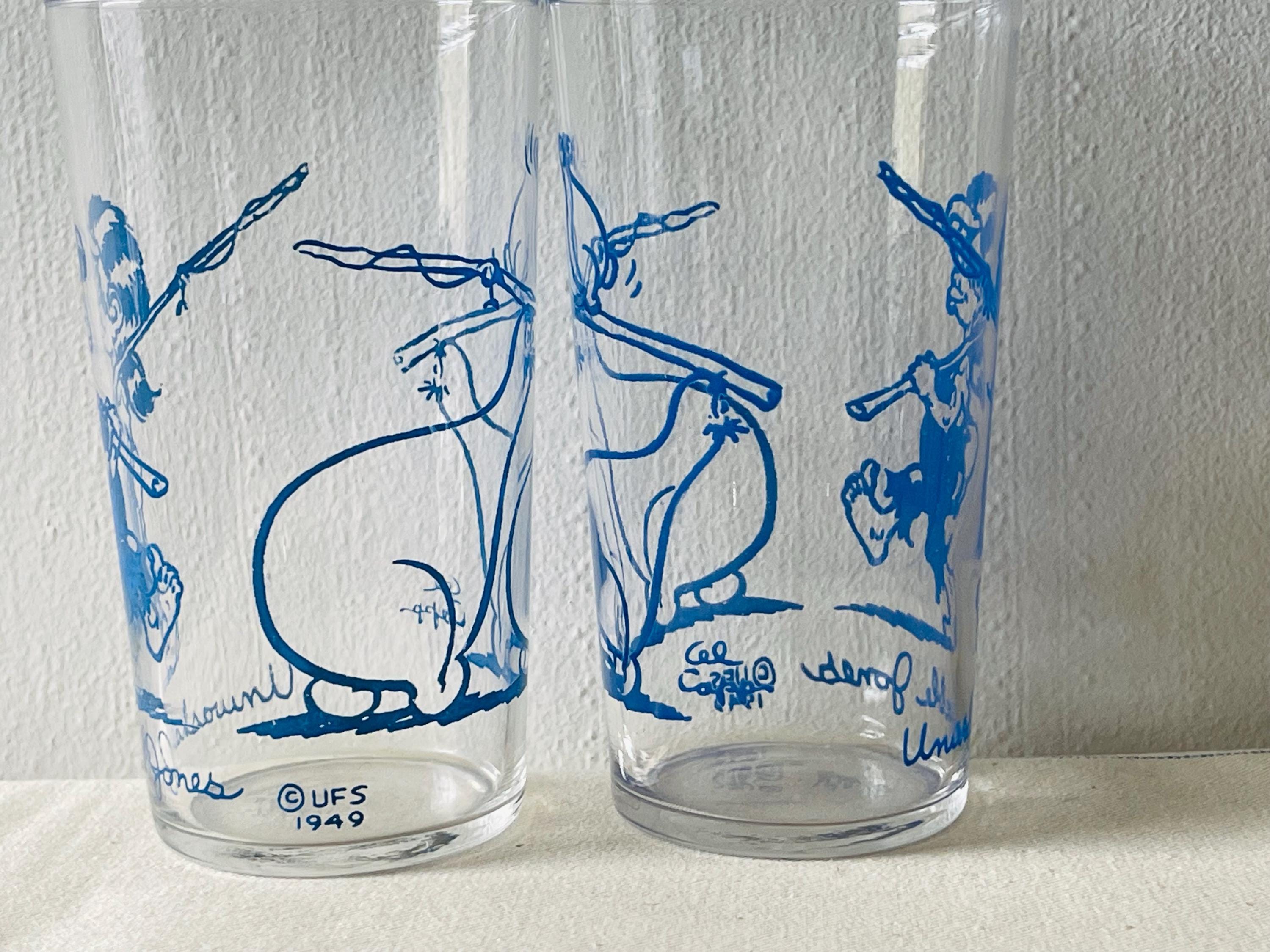 Vintage Lil Abner Characters Glass Shmoos Unwashable Jones Tumblers 3 ...