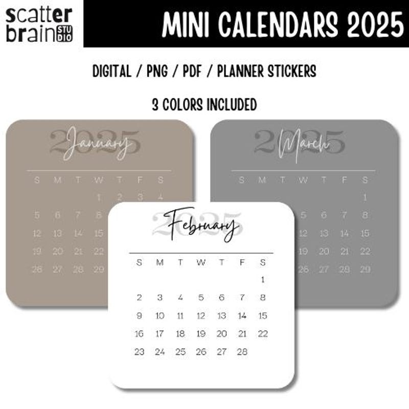 Mini Calendars - Etsy