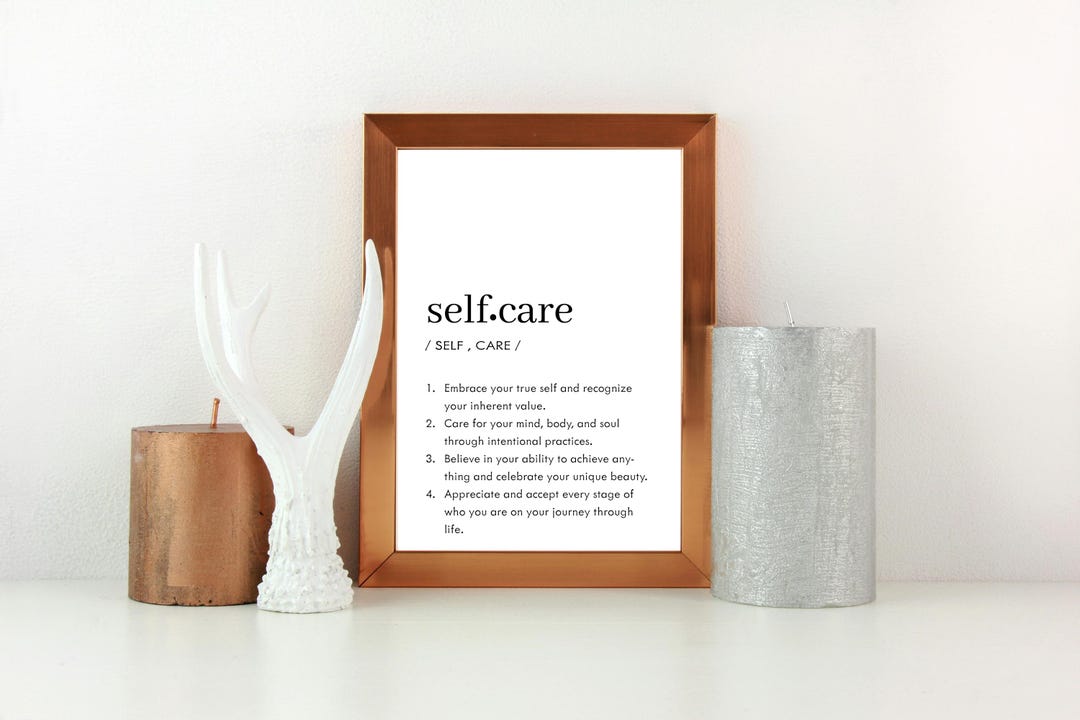 Self Love Definition Print, Self Love Wall Art, Mental Health ...