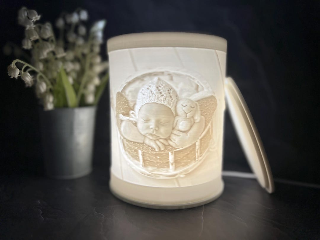 Custom Lithophane Table Lamp: Personalized Photo Night Light - Etsy