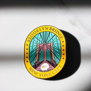 New York Travel Enamel Pins - Brooklyn Bridge Pin, New York Gift, New ...
