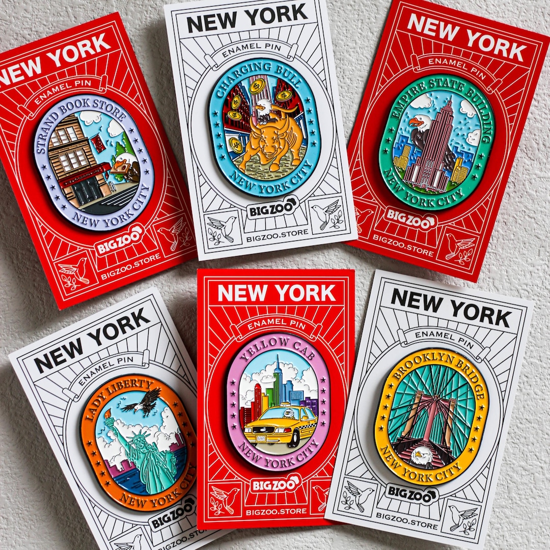 New York City Travel Enamel Pins - NYC Gift, Souvenir, Cute Gifts for ...