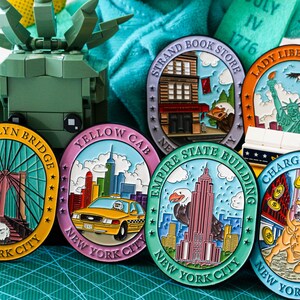 New York Travel Enamel Pins - Brooklyn Bridge Pin, New York Gift, New ...