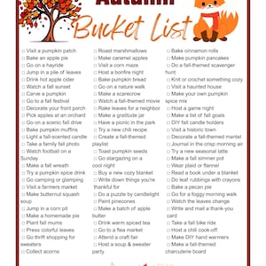 Autumn Bucket List Printable • Fall Activity Planner • Cozy Seasonal ...