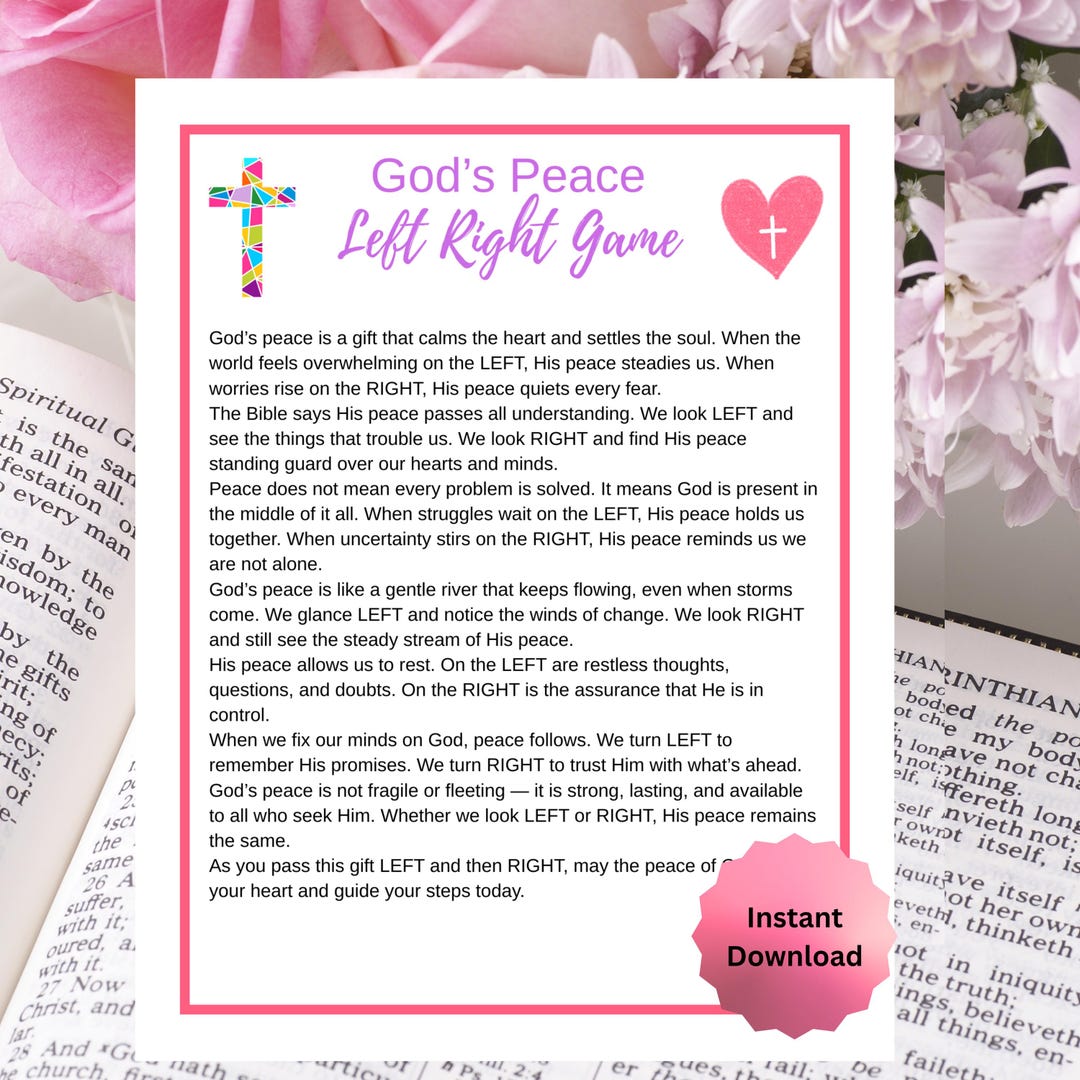 Faithfulness Left Right Bible Game: Christian Party Activity (PDF ...