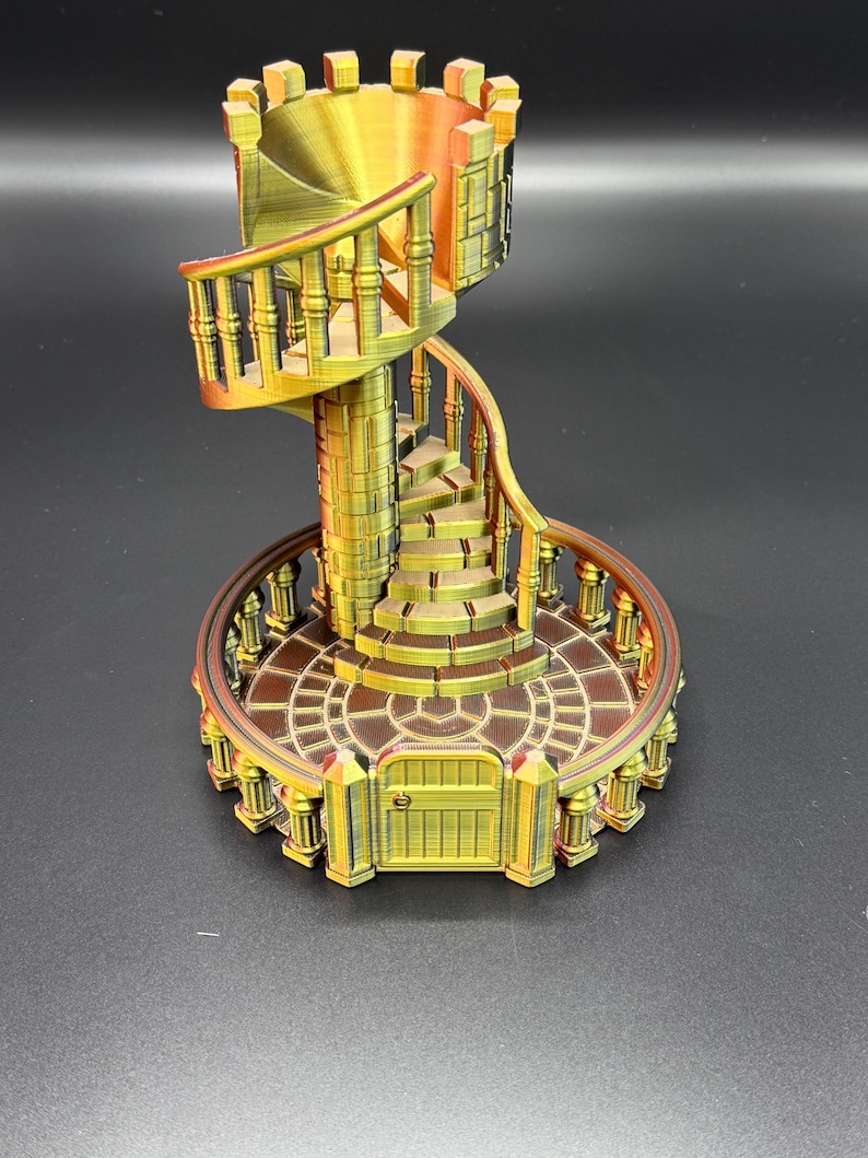 3D Printed Spiral Staircase Dice Tower: D&D Tabletop RPG Accessory - Etsy