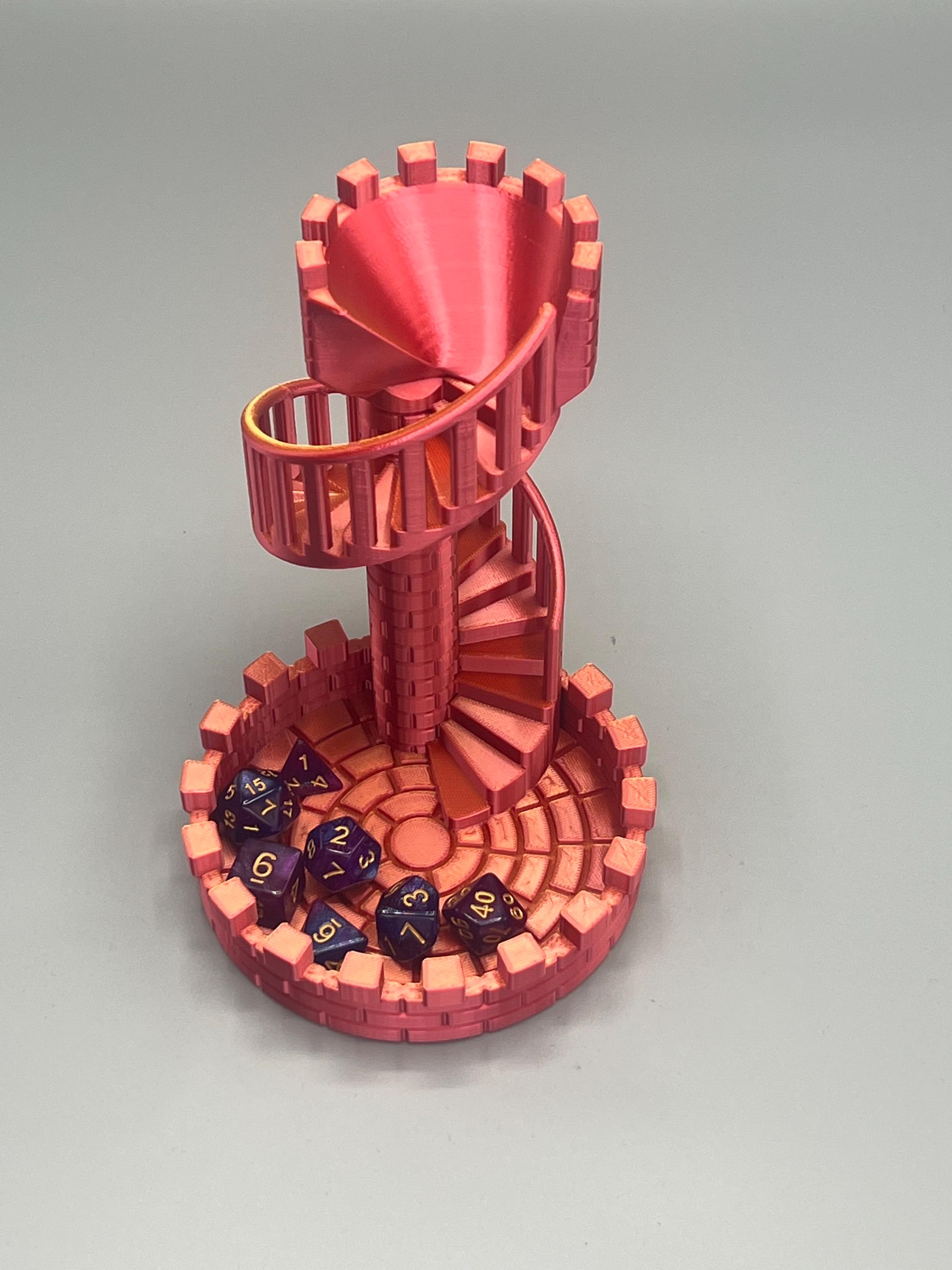 3D Printed Spiral Staircase Dice Tower: D&D RPG Gaming Accessory - Etsy