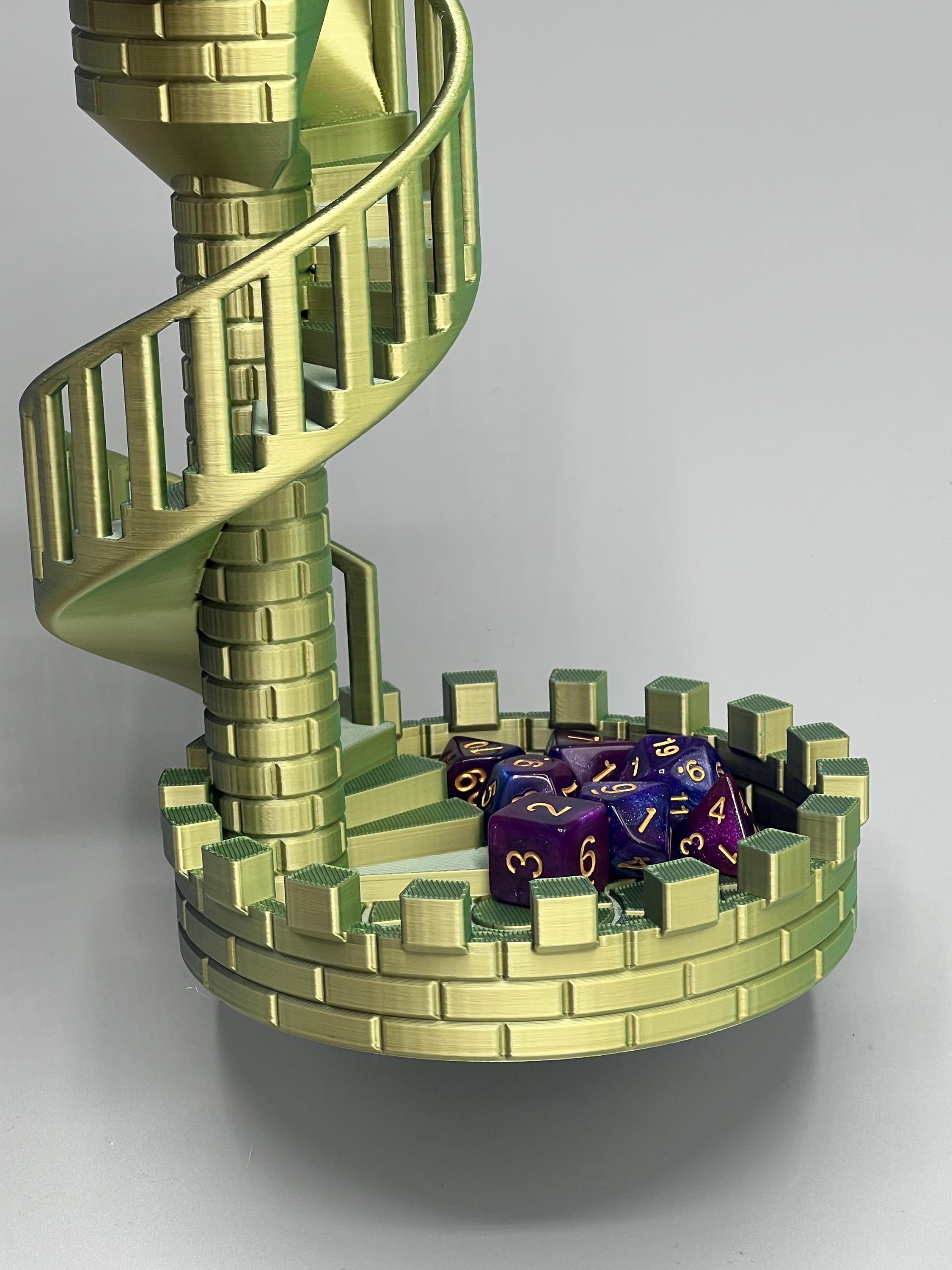 3D Printed Spiral Staircase Dice Tower: D&D RPG Gaming Accessory - Etsy