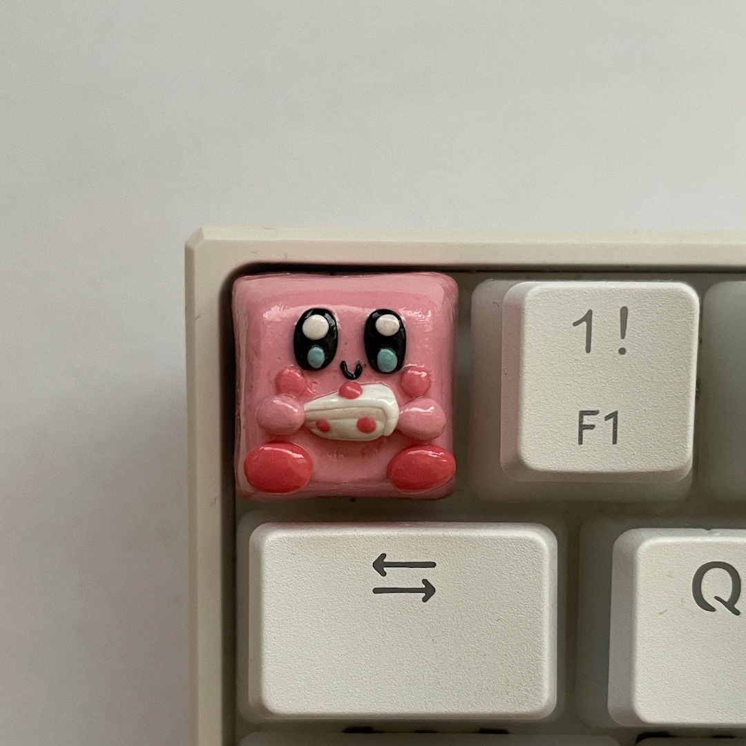 Cute Kirby Keycap | Artisan Keycap | Polymer Clay | Handmade - Etsy