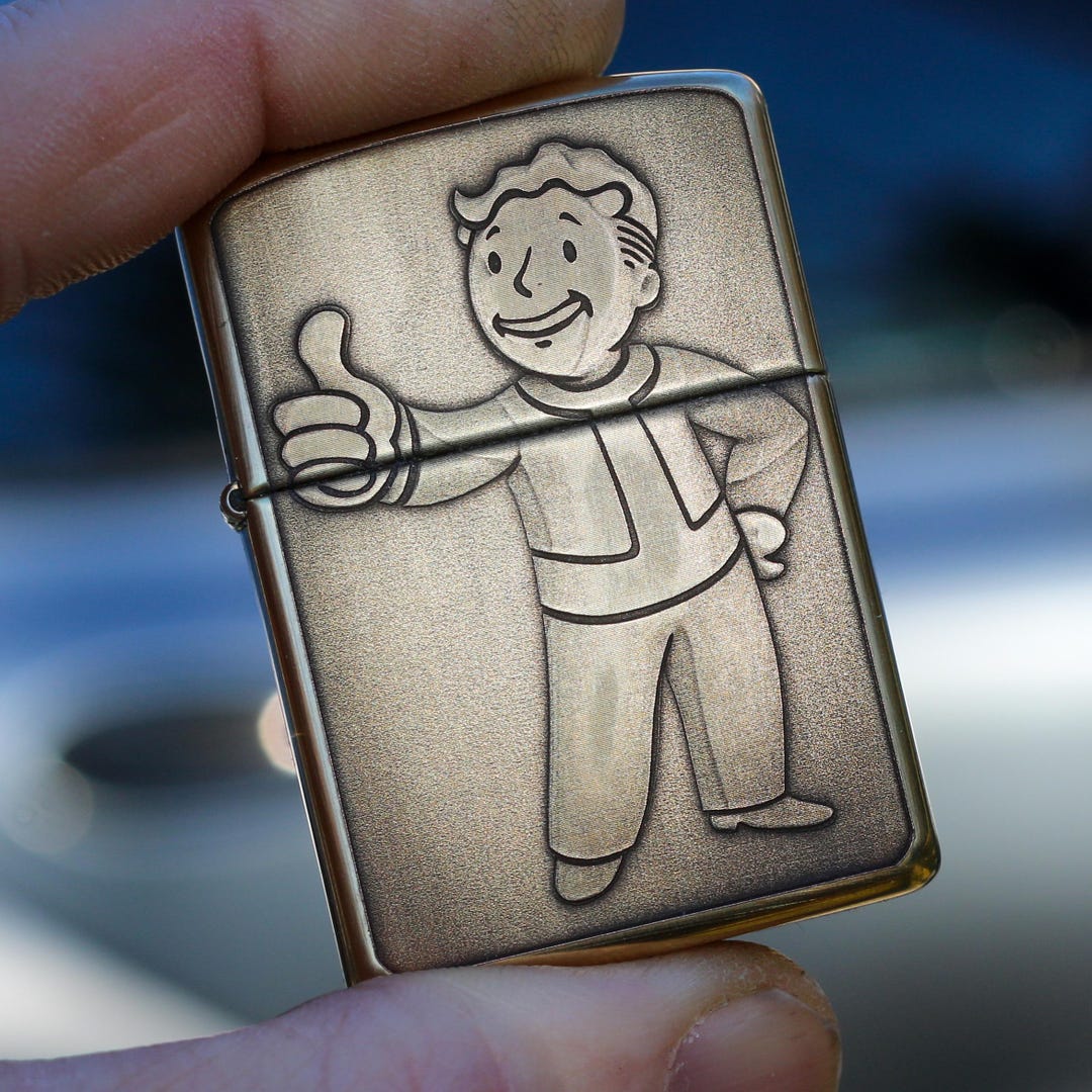 Zippo Custom Deep Laser Engraved Fallout Vaultboy Zippo Art Lighter - Etsy
