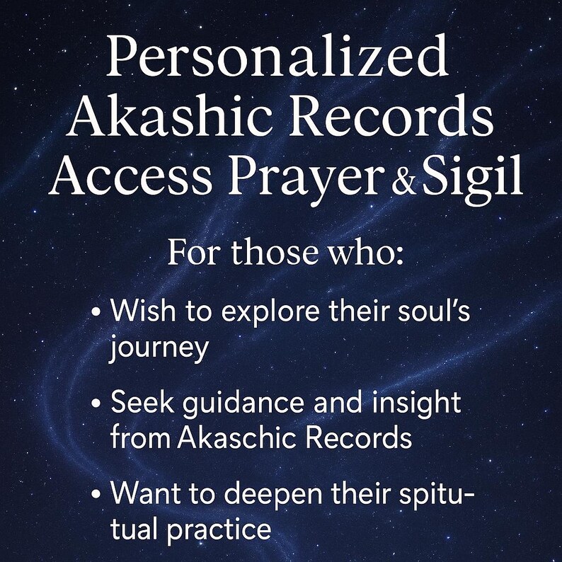 Personalized Akashic Record Access Prayer + Channeled Sigil | Soul Key ...