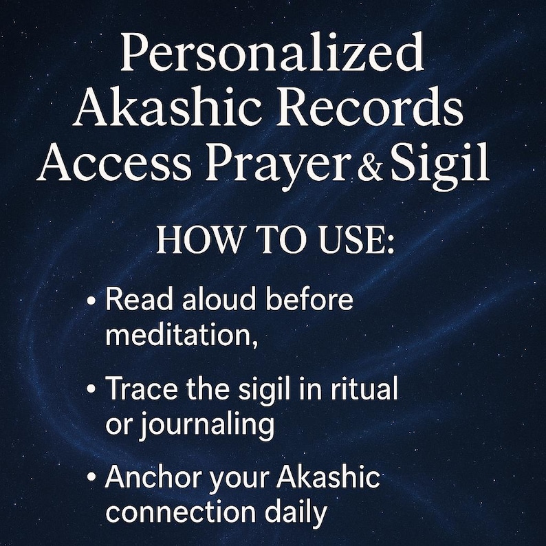 Personalized Akashic Record Access Prayer + Channeled Sigil | Soul Key ...