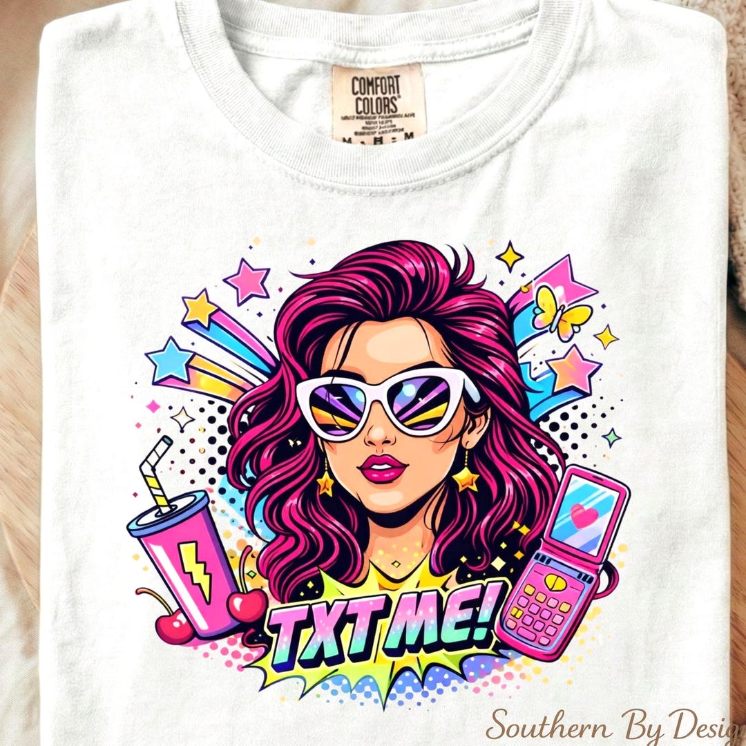 Y2K Pop Art Girl PNG/ Retro 2000s Digital Download/ Y2K Sublimation ...