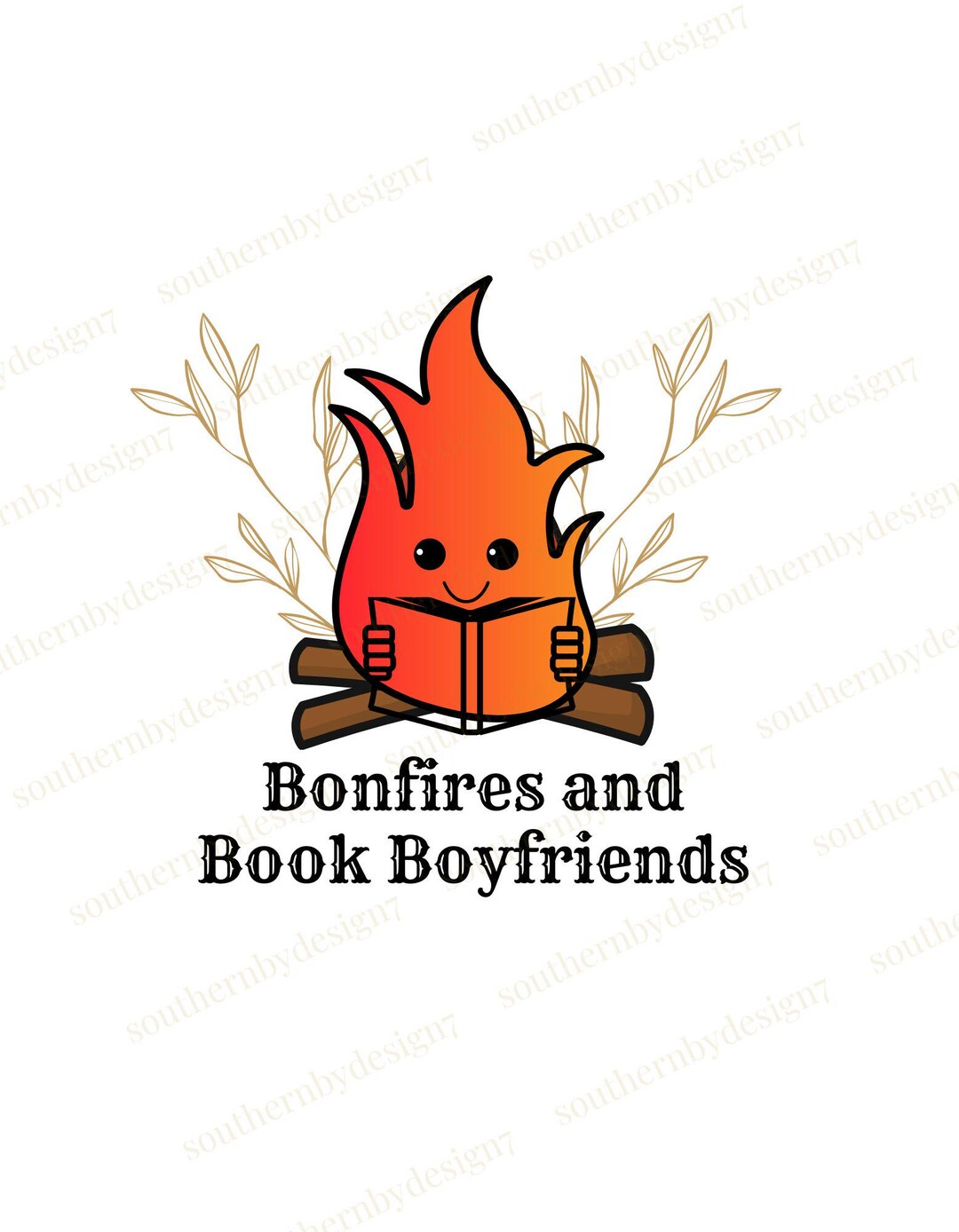 Bonfires and Book Boyfriends, Png - Etsy