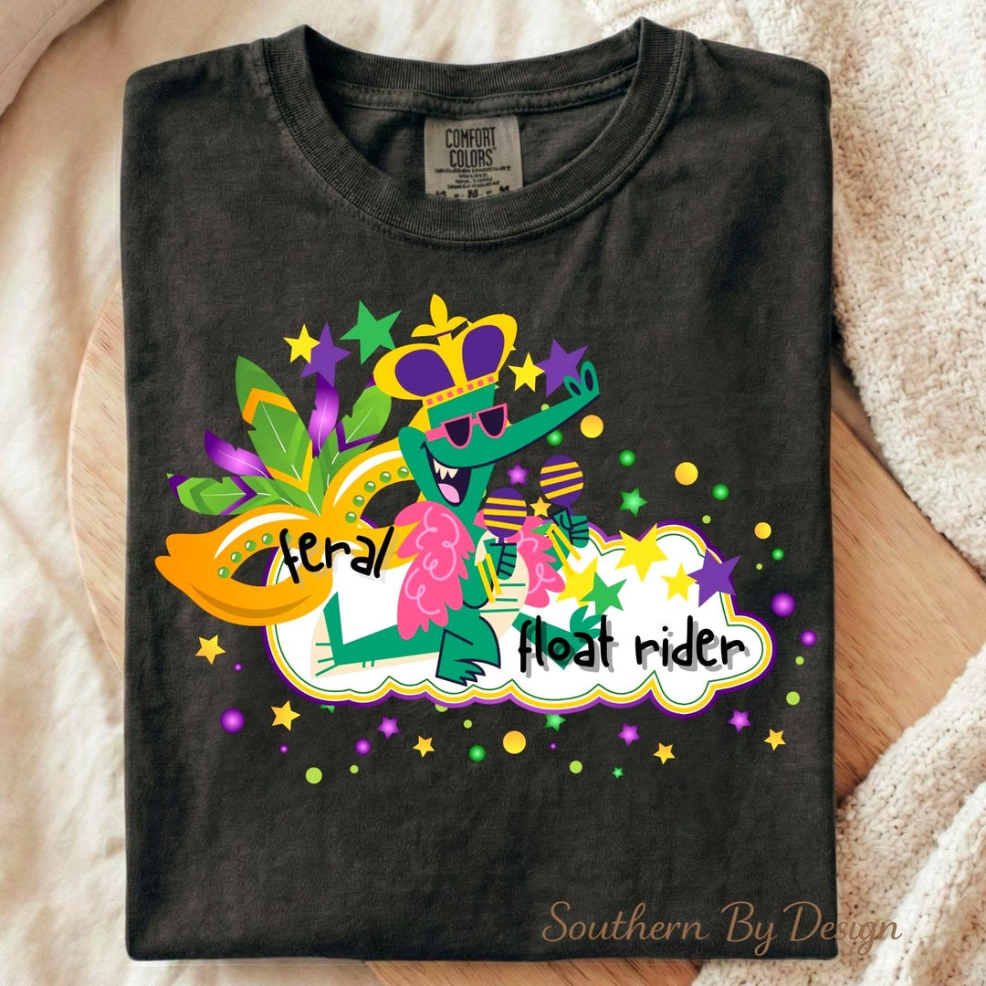 Mardi Gras Feral Float Rider PNG/ Funny Carnival Shirt Design - Etsy ...