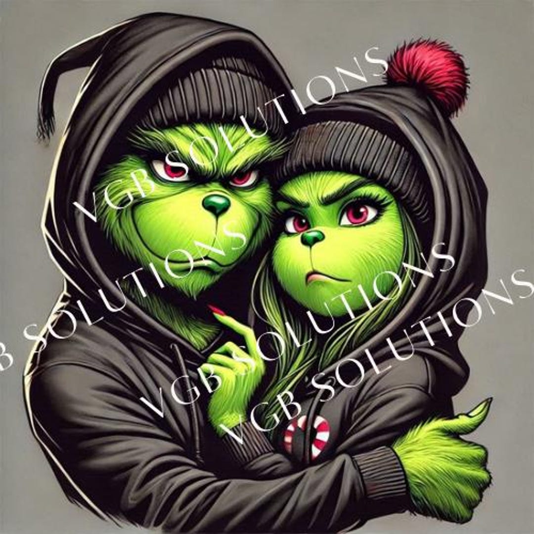 Grinch and Grinch Girl Hugging - Etsy