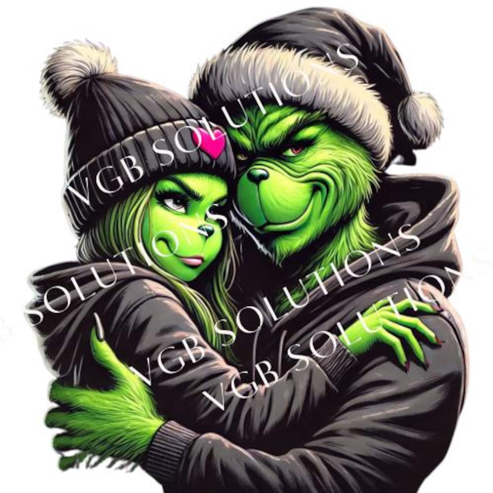 Grinch and Grinch Girl Hugging - 2 Photos - Etsy