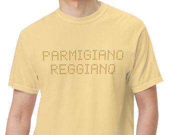 PARMIGIANO REGGIANO Cheese Lover Tee - Unisex Yellow Italian Parmesan ...