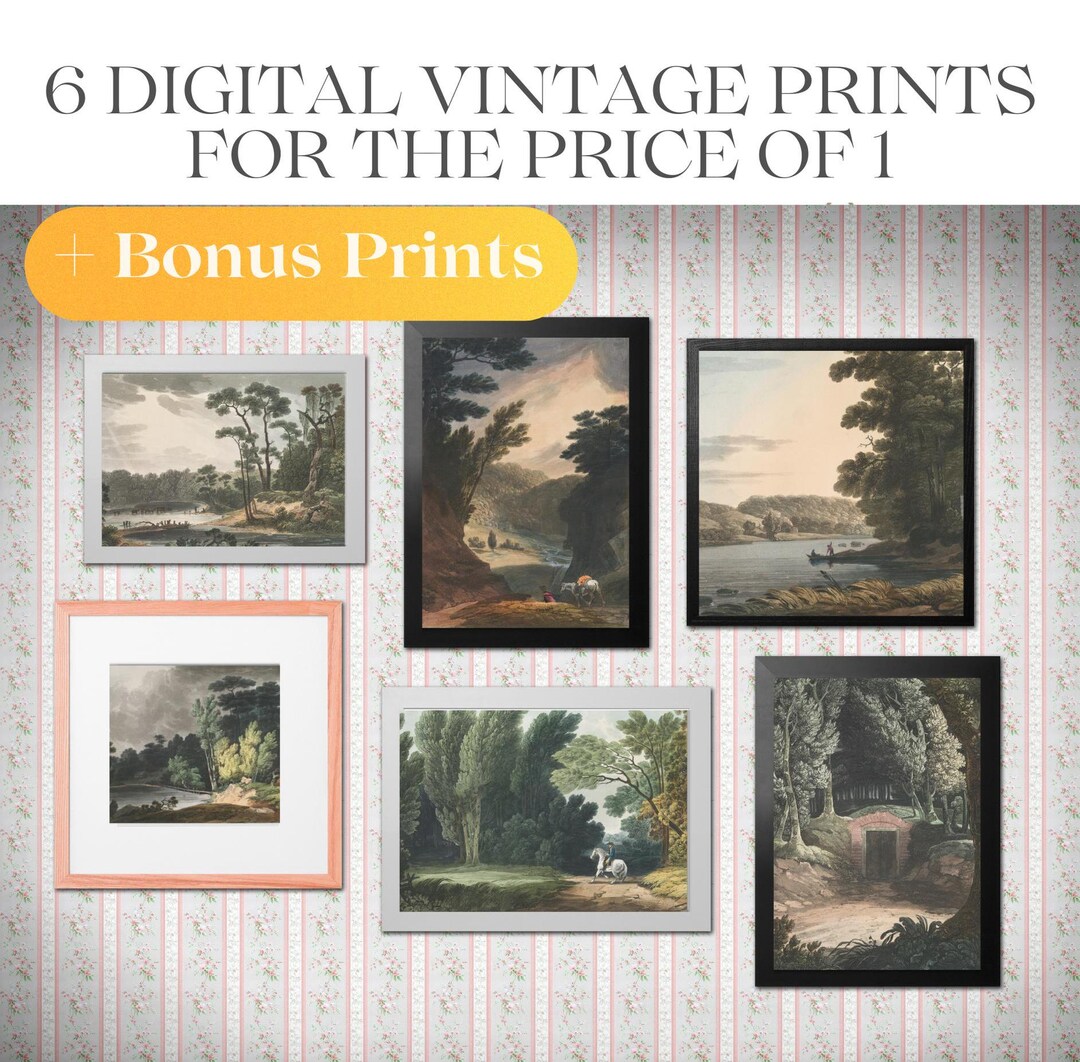PRINTABLE Landscapes, 6 Digital Prints for the Price of One, Digital ...