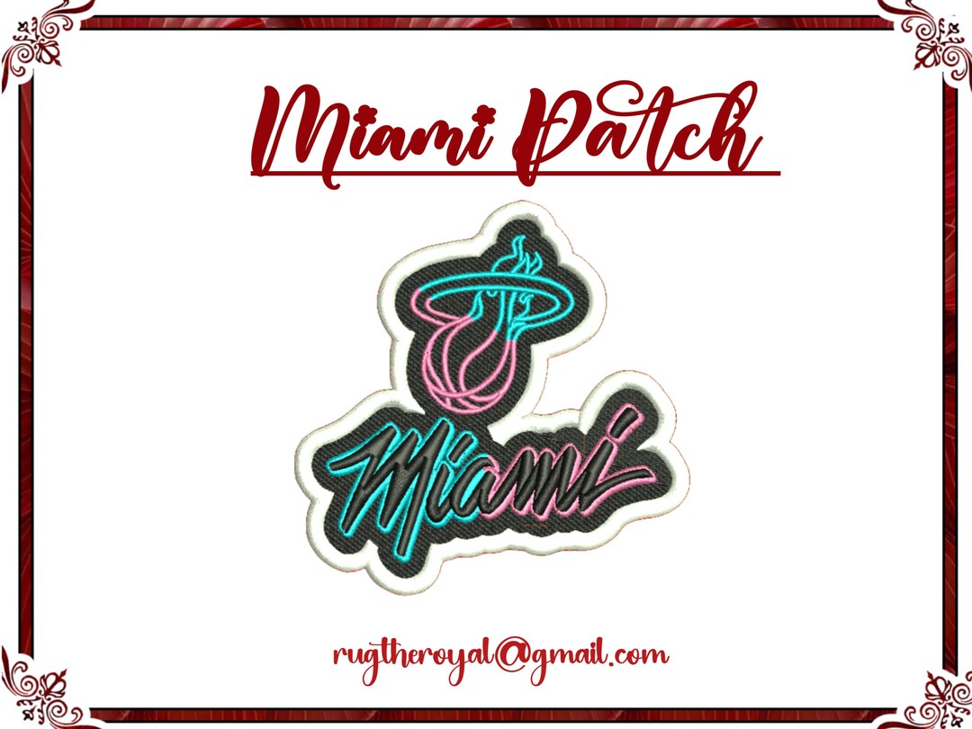 Stylish Miami Embroidered Patch – Cityscape Design for Clothing, Bags ...