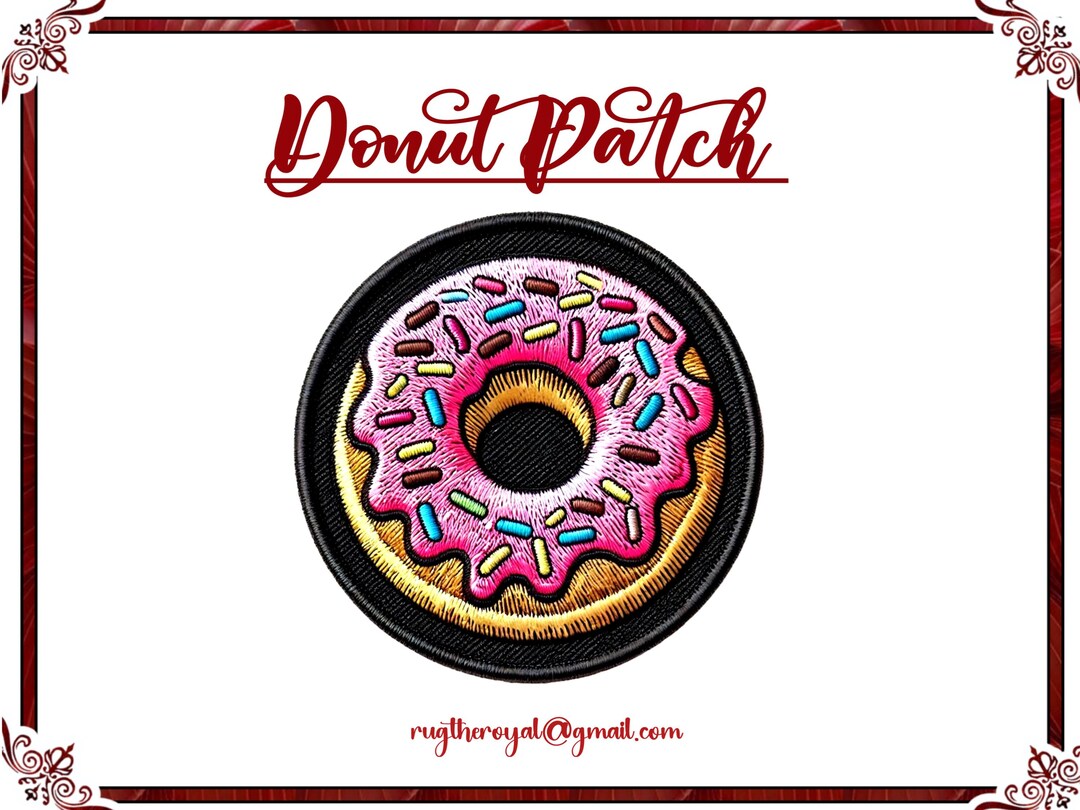Colorful Embroidered Donut Patch – Custom Iron-on or Sew-on Applique ...