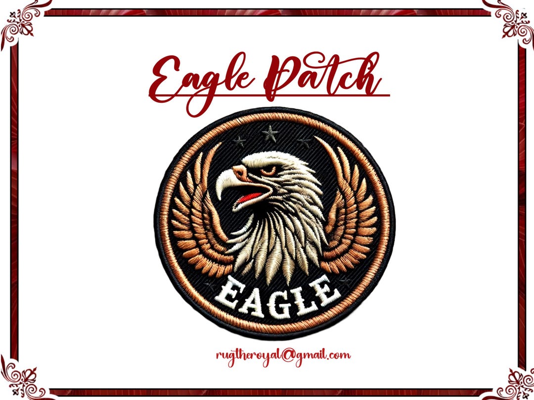 Eagle Embroidered Patch | Bald Eagle Iron-on Patch | Patriotic Sew-on Patch | Custom Backing ...