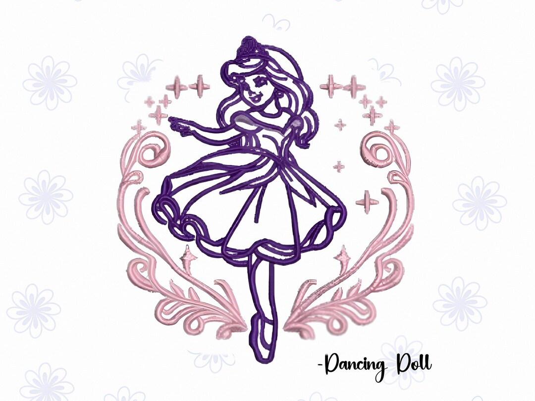 Dancing Doll Embroidery Design, Doll Machine Embroidery Files, Dancing ...