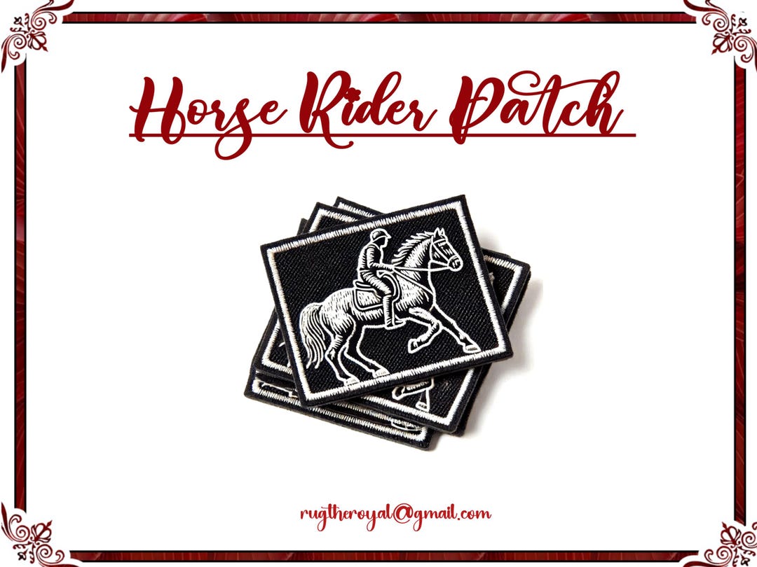 Custom Horse Rider Embroidered Patch – Equestrian Badge for Jackets ...