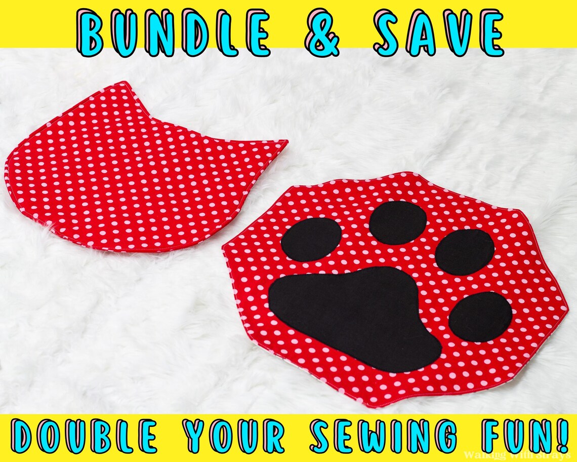 Dog Paw Placemat Sewing Pattern: Beginner DIY Pet Food Mat - Etsy