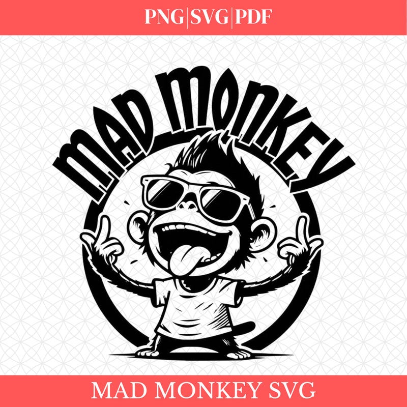 Monkey Svg - Etsy