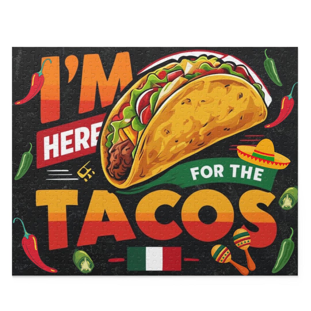Taco Lover Themed Puzzle Fun Family Activity Brilliant Gift for Food ...