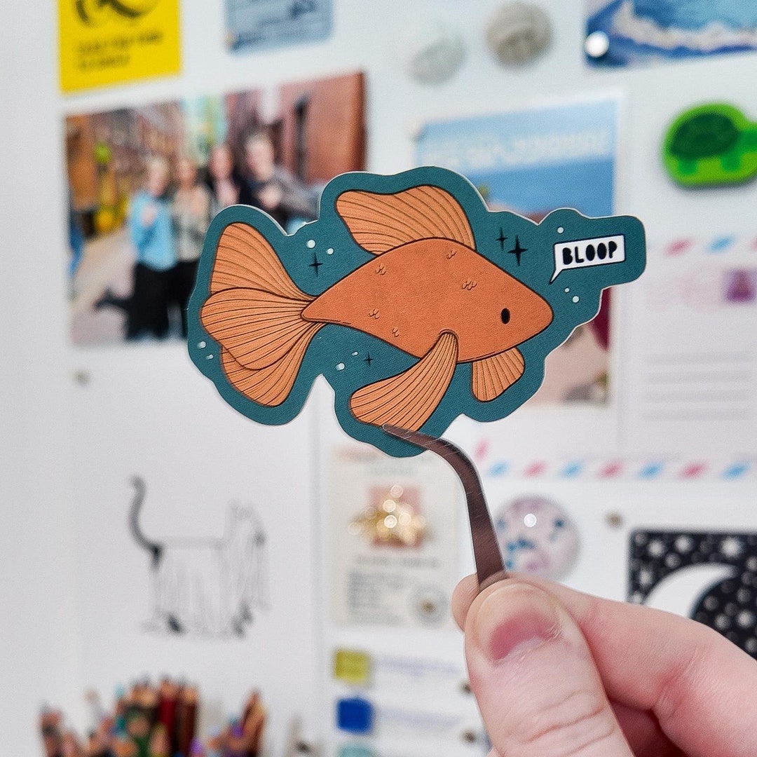 Cute Goldfish Die Cut Vinyl Sticker Matte Vinyl Goldfish Pet Sticker ...