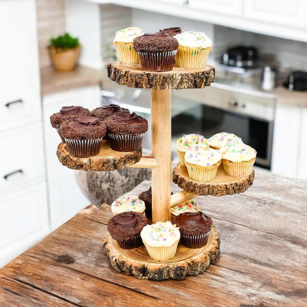 Rustic Cupcake Stand - Etsy