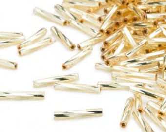 Gold Bugle Beads - Etsy