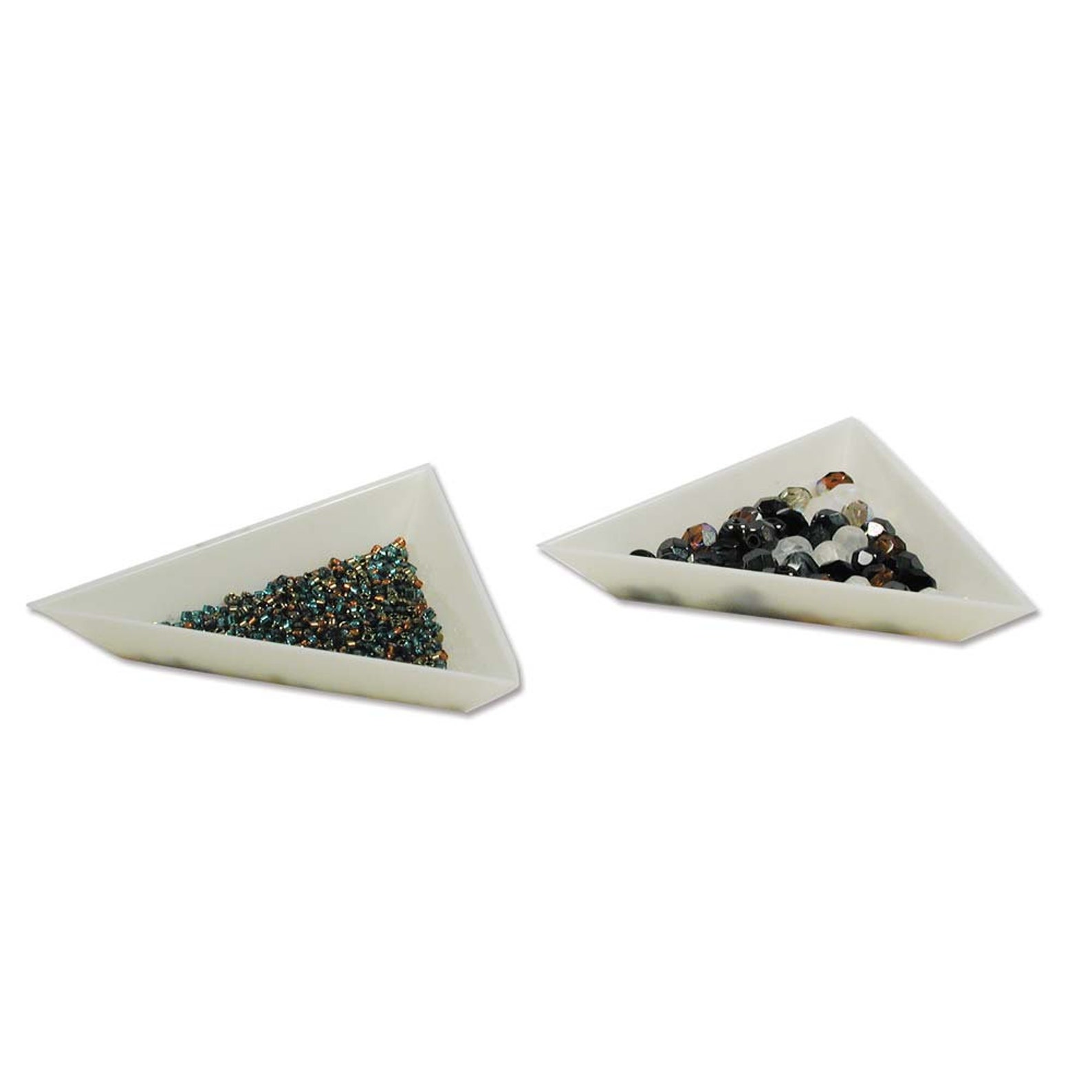 Tri-tray White Plastic Triangular Beading Trays, Set of 3. AT7 - Etsy