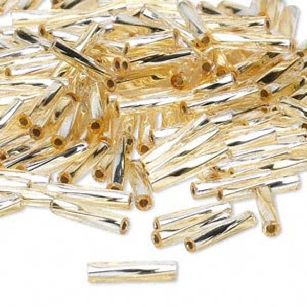 Gold Bugle Beads - Etsy