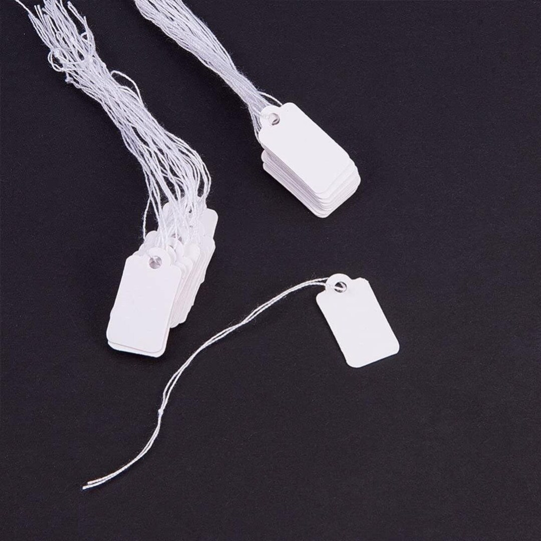 White String Tags/ Merchandise Price Tags With White String, 23 Mm .91 ...