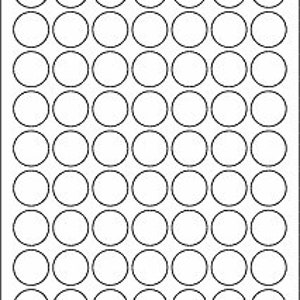 1 Matte White Circle Labels With PERMANENT Adhesive, 10 Sheets 630 ...