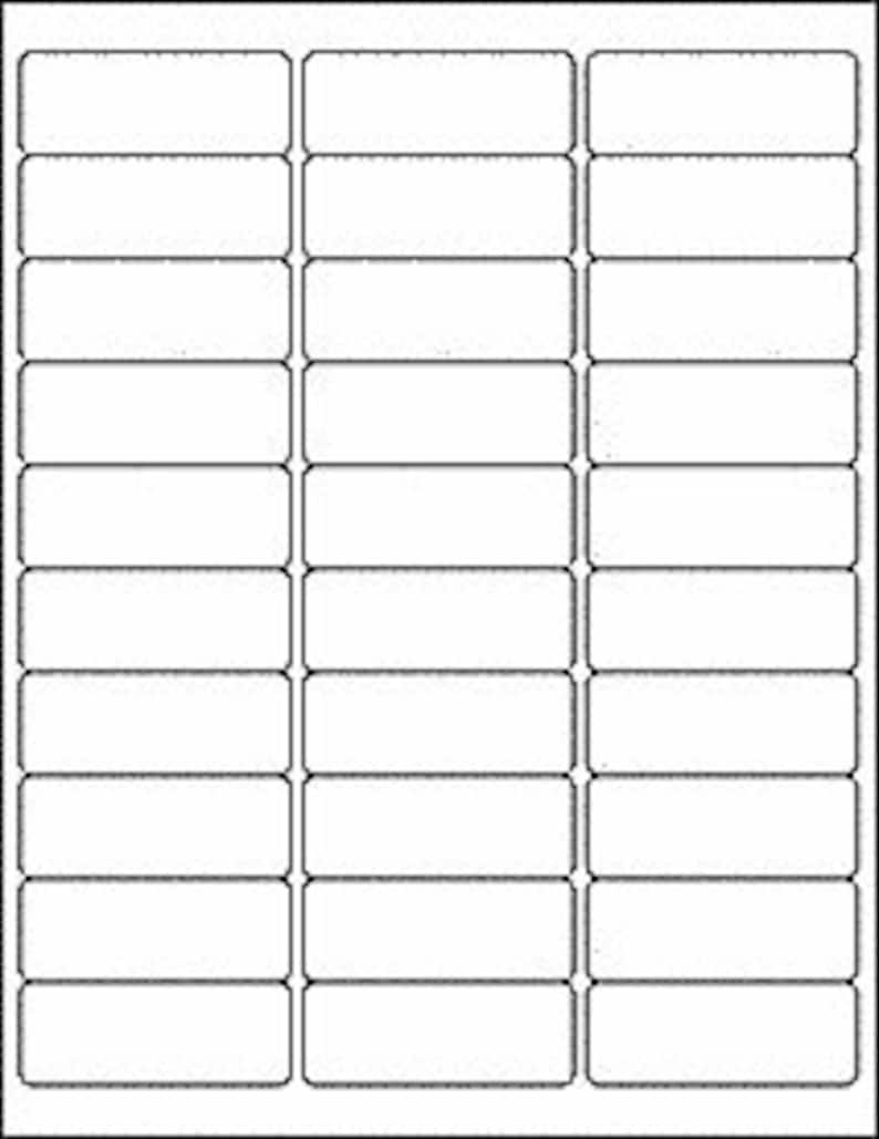 Removable White Matte Labels, Rounded Rectangle 2.625x1 Inch, 10 Sheets ...