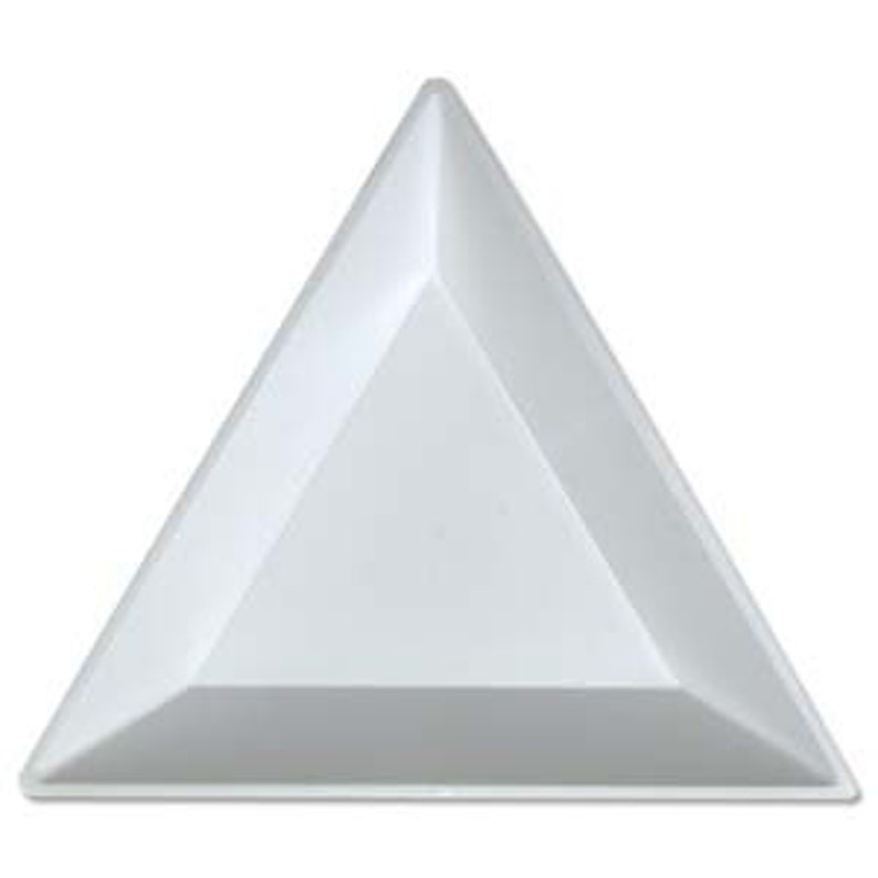 Tri-tray White Plastic Triangular Beading Trays, Set of 3. AT7 - Etsy