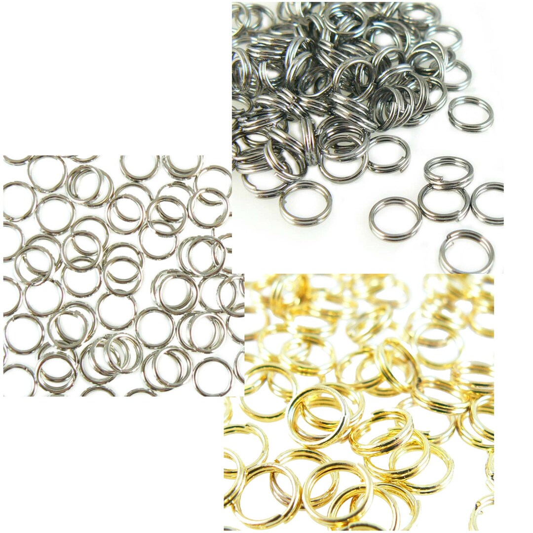 6mm Gold Plated Nickel Plated or Black Oxide Split Rings - Etsy