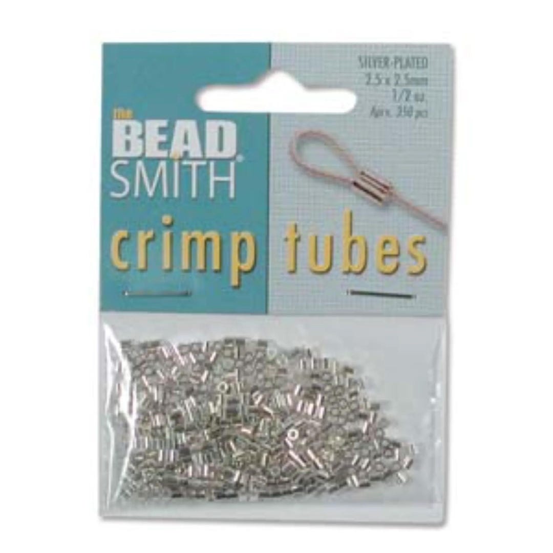 Silver Plated Crimp Tubes: 1.3mm ID, Jewelry Making Supplies (~250 Pcs ...