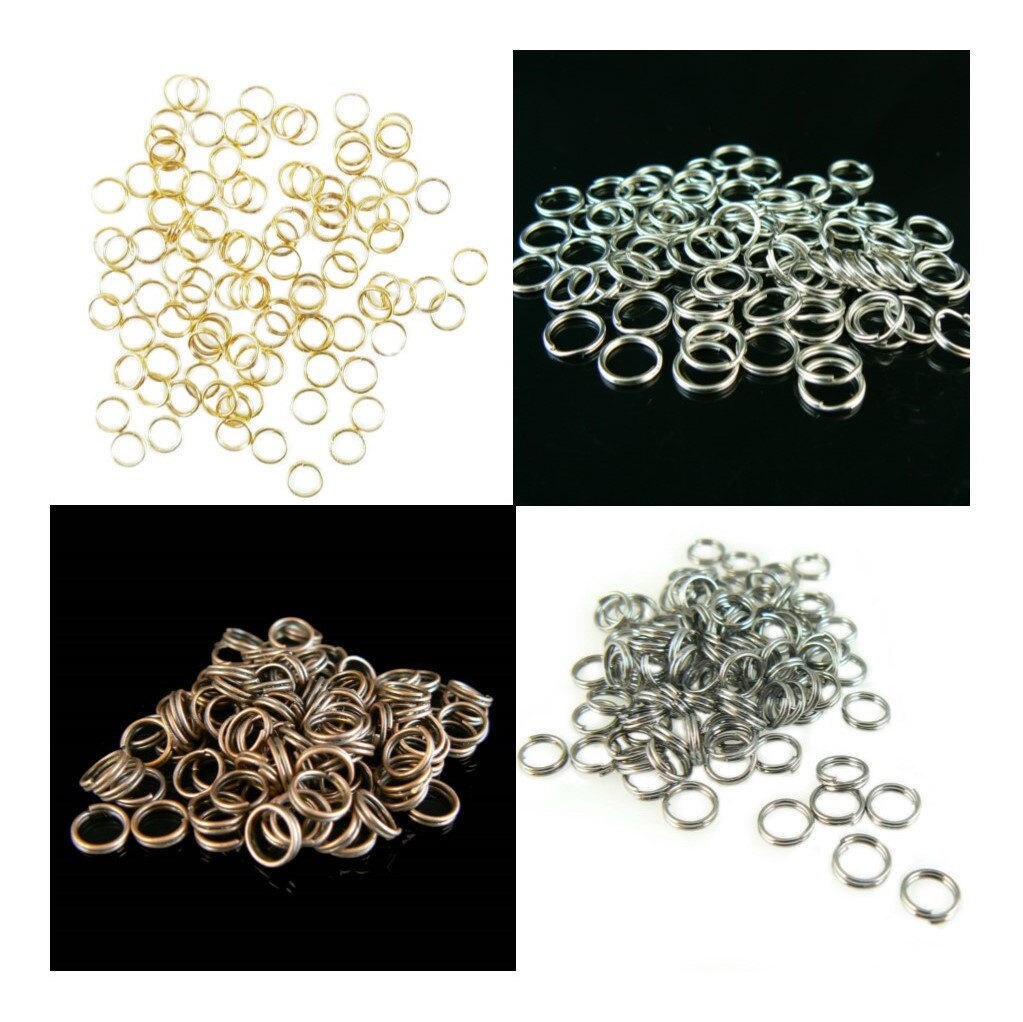 Split Rings: 6mm Round, Gold or Nickel Plated, Antiqued Copper, or ...