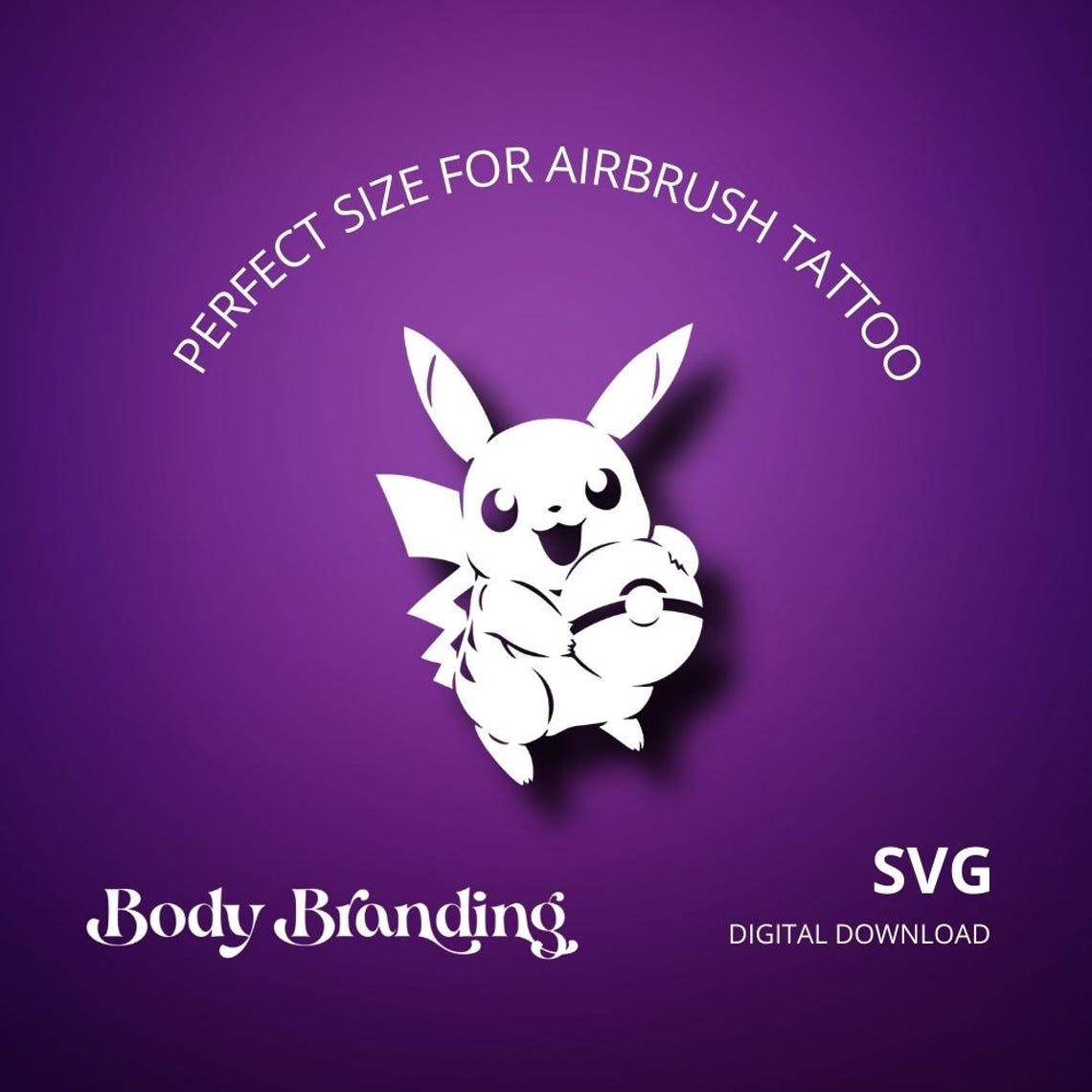 Pikachu Airbrush Stencil - Etsy