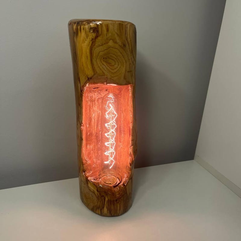 Rustic Log Lamps - Etsy