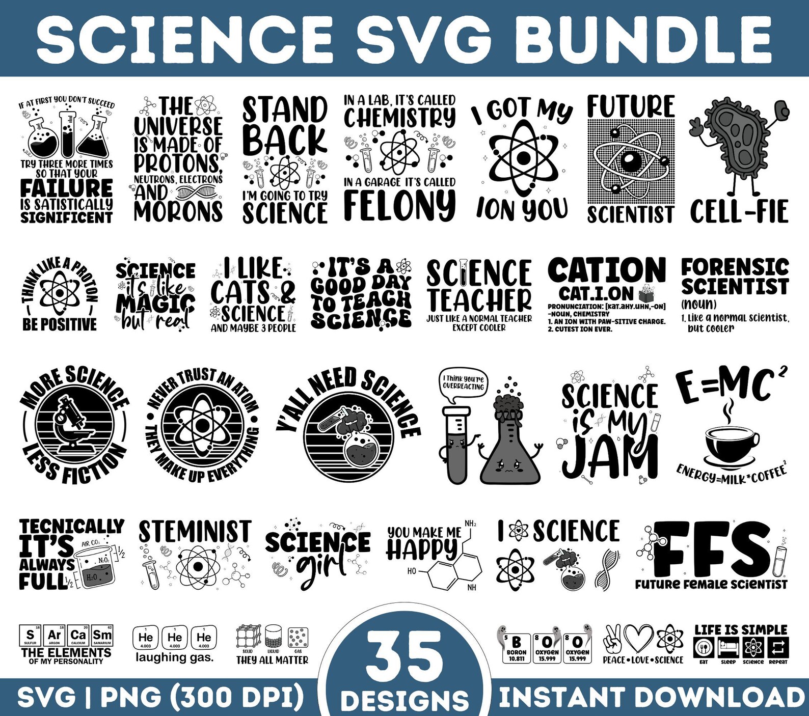 Science SVG Bundle, Scientist SVG Bundle, Science Fiction Day Svg ...