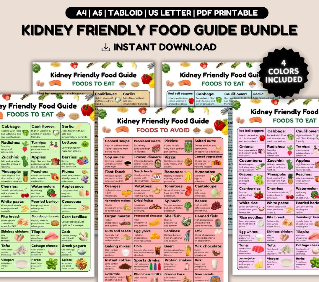 Kidney Friendly Food Guide, Nutrition Food Guide, Low Potassium Meal ...