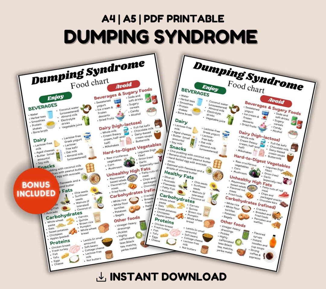 Dumping Syndrome Diet Foods List Rapid Gastric Emptying Food Guide High ...